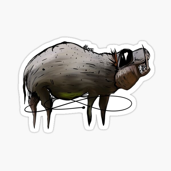 "hippo zombie" Sticker for Sale by emm-j | Redbubble