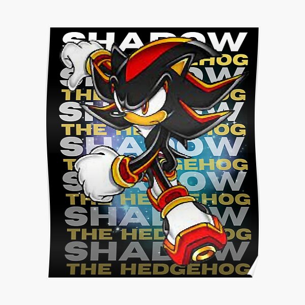 "Shadow The Hedgehog Sonic Poster " Poster for Sale by laurelandblusx ...