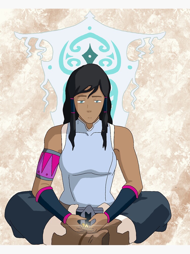 "Meditating Korra and Raava" Sticker for Sale by OdysseysMuse | Redbubble