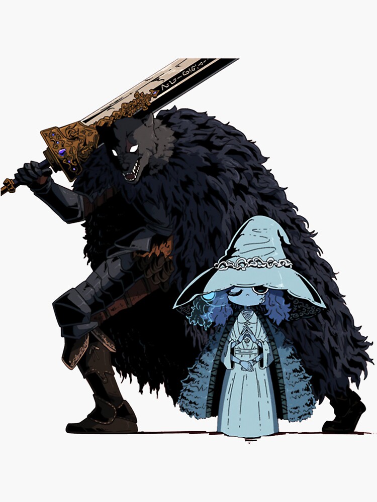 "Blaidd The Half Wolf And Cute Ranni The Witch " Sticker for Sale by ...