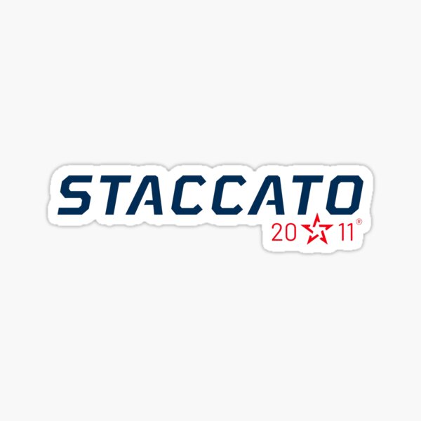 "Staccato 2011" Sticker for Sale by TheFoundSpace | Redbubble