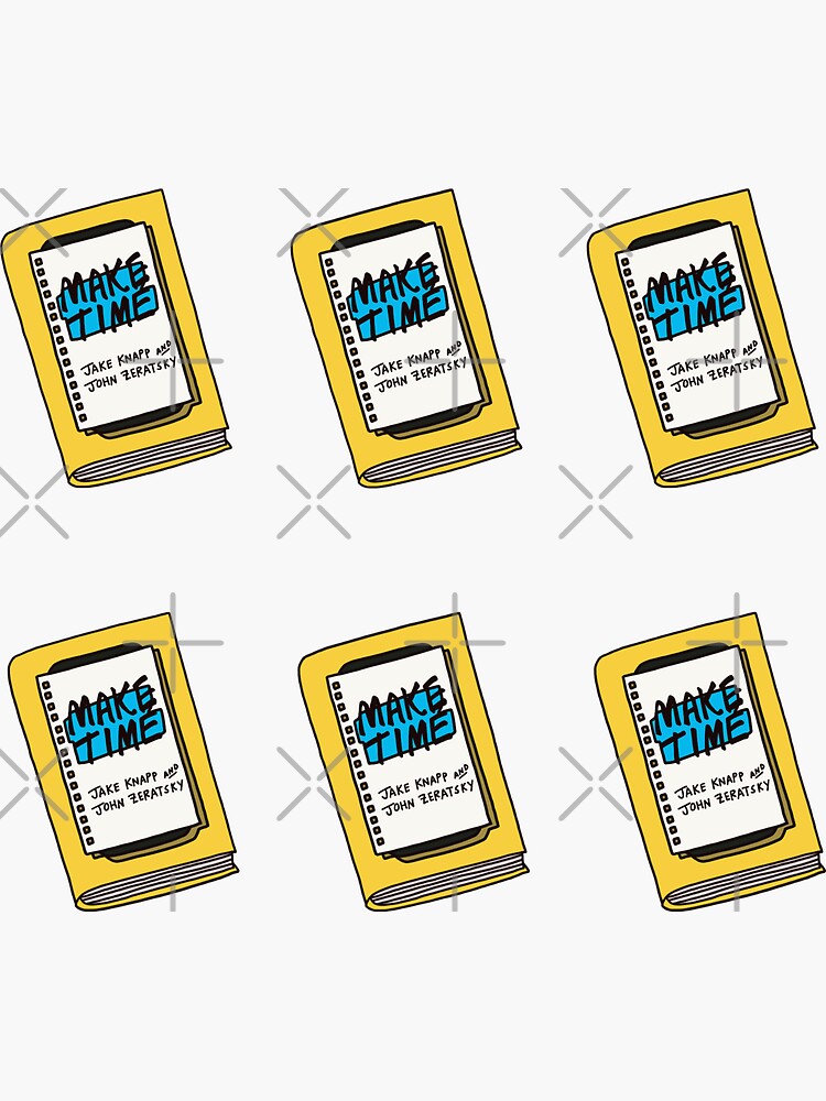 "Make Time book stack" Sticker for Sale by lalashellsArt | Redbubble