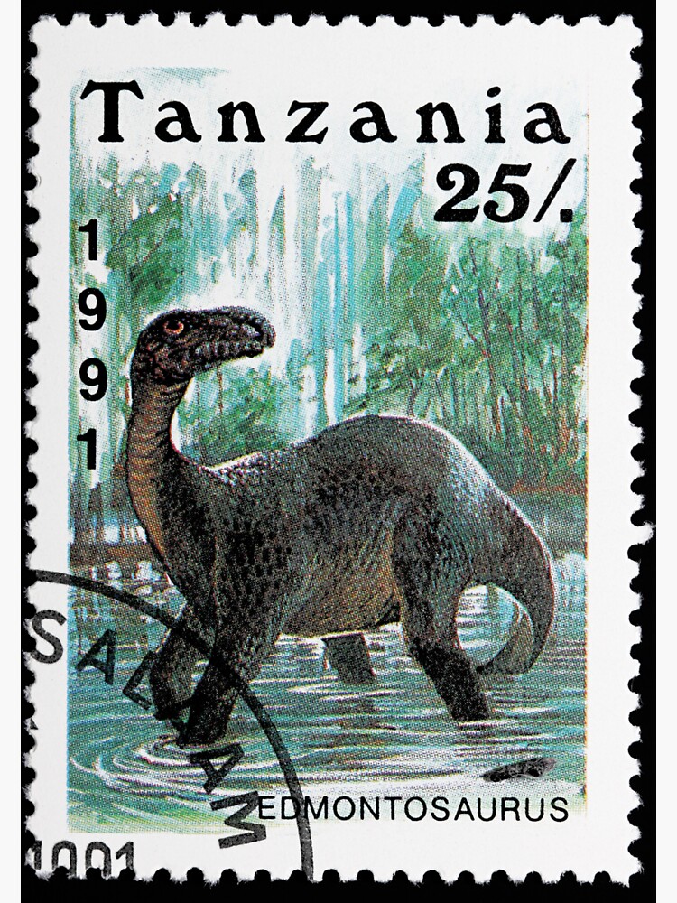 "Tanzania Dinosaur Stamp Edmontosaurus" Sticker for Sale by 2AGoodHome ...
