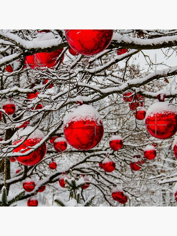 "Season's Red Balls" Sticker for Sale by WinkyDoodle | Redbubble