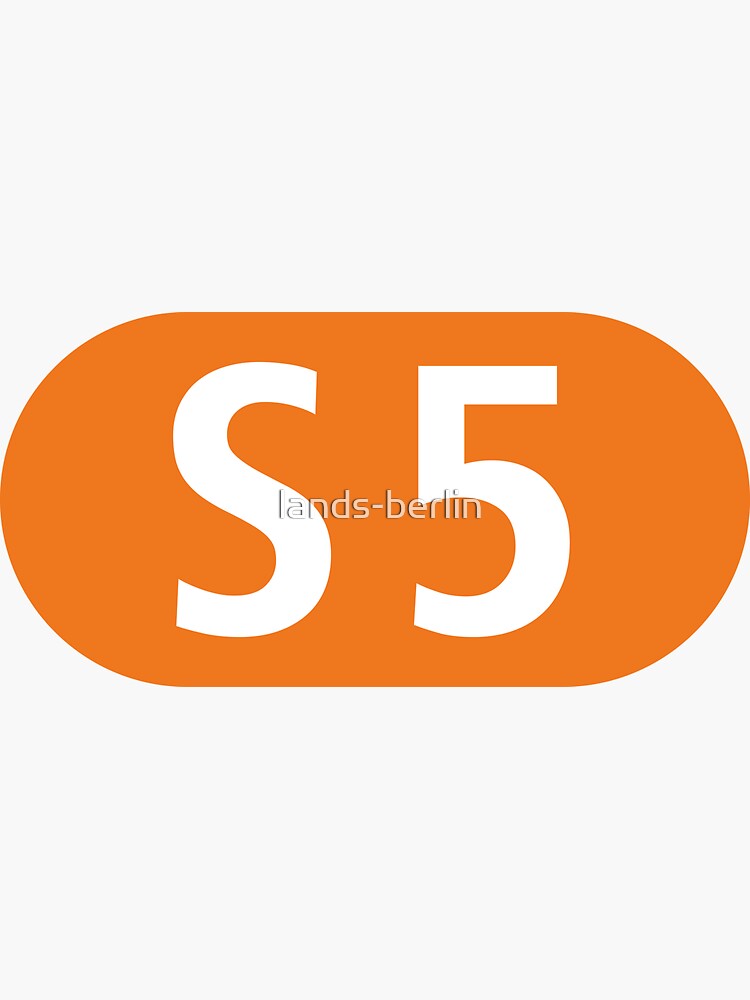 "S-Bahn line S5 (Berlin)" Sticker for Sale by lands-berlin | Redbubble