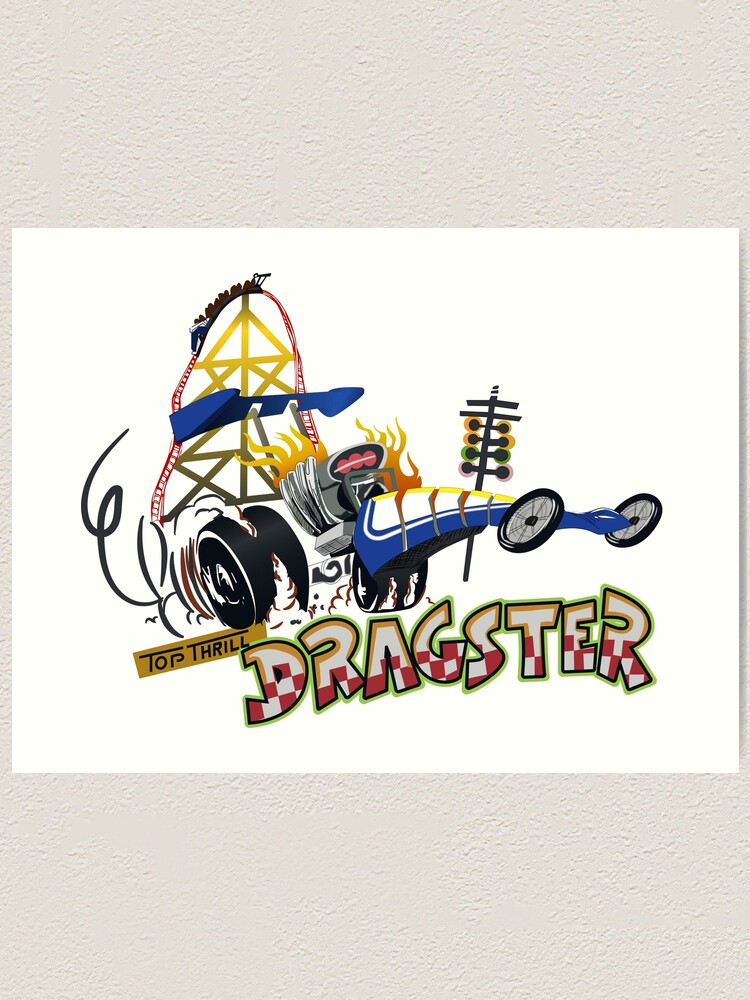 "Top Thrill Dragster - Custom Drawing in Digital" Art Print for Sale by ...