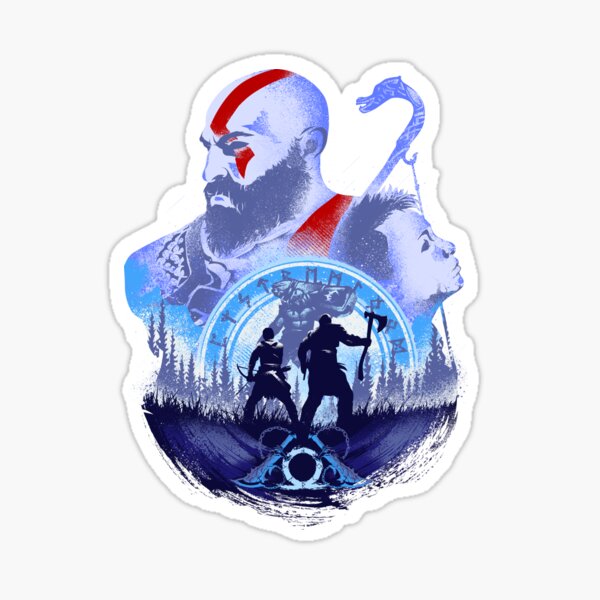 "Kratos and Atreus Adventure v2" Sticker for Sale by Heisenburgerz ...