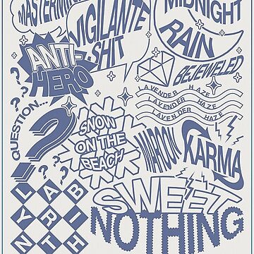 "Midnights Poster (Tracklist) - Taylor Swift" Poster for Sale by ...
