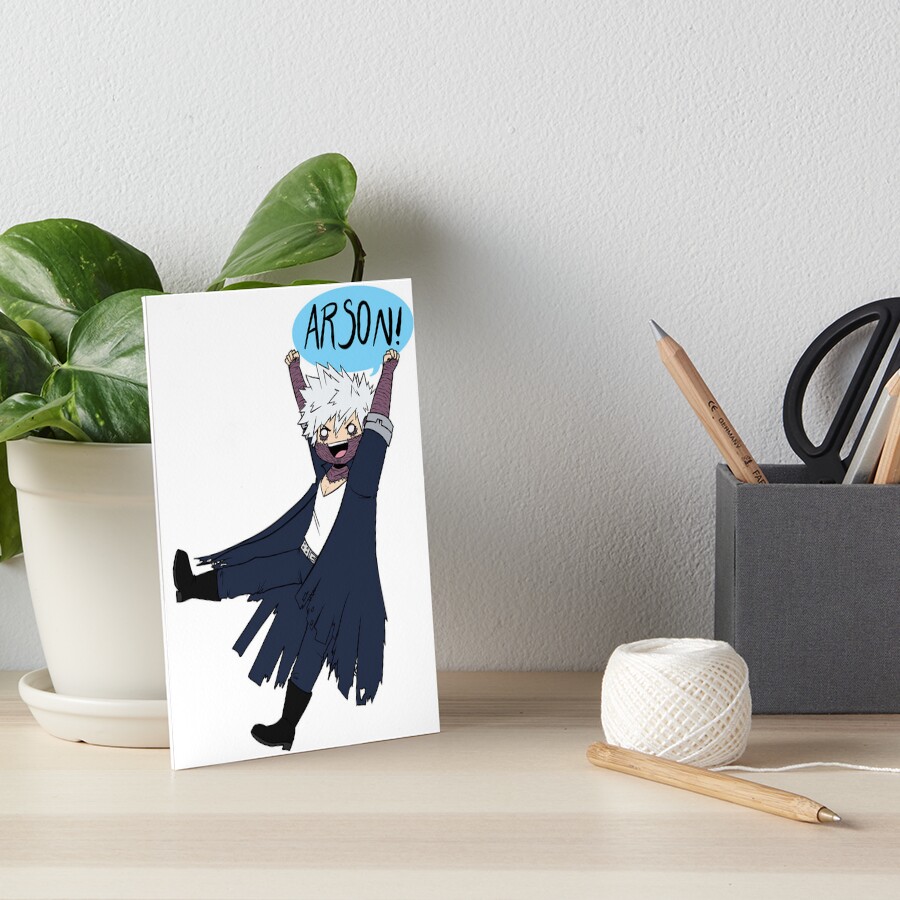 "Dabi “Arson” Design WHITE HAIR EDITION" Art Board Print for Sale by ...