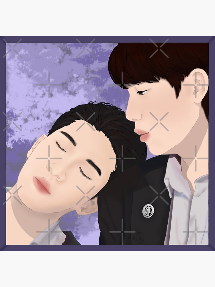 "AkkAyan crying scene redraw bg ver " Sticker for Sale by MintyLix ...