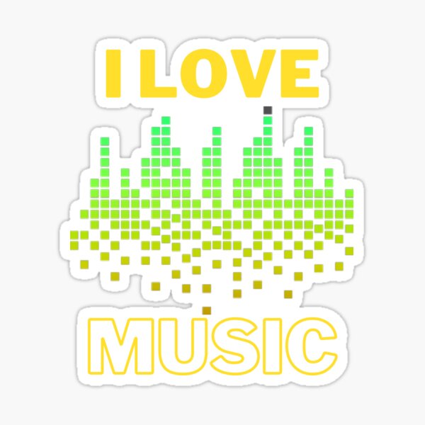 "MUSIC" Sticker for Sale by ChameeraS | Redbubble