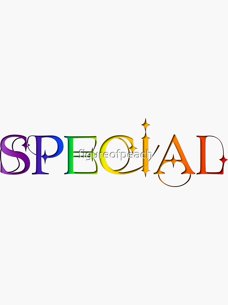 "Special Rainbow" Sticker by figureofpeach | Redbubble