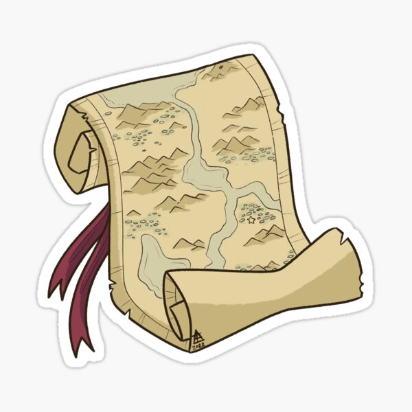 "Map" Sticker for Sale by Fawnranger | Redbubble