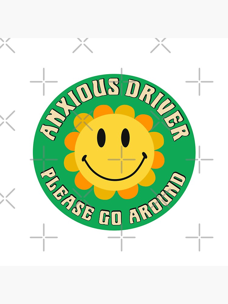 "Anxious driver please go around, tired stickers, car window decals ...