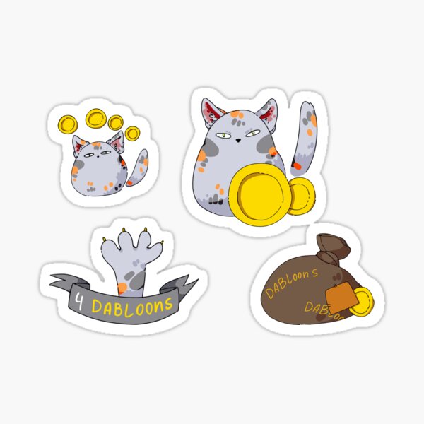 "4 Dabloon Cat Stickers" Sticker for Sale by HelgaCreate | Redbubble