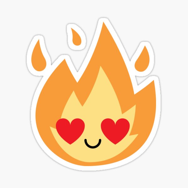 "Fire Emoji " Sticker for Sale by HippoEmo | Redbubble