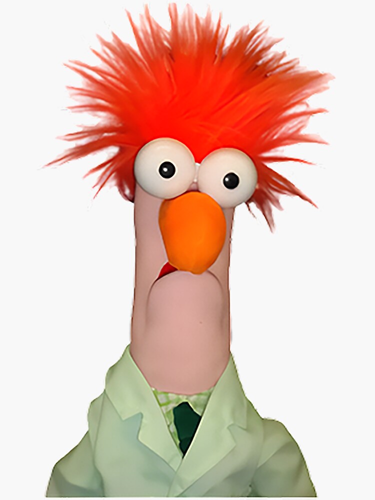 "Meep Muppet Beaker" Sticker for Sale by Gallkhayes | Redbubble