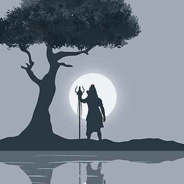 "Lord Shiva Har Har Mahadev" Sticker for Sale by Artsbykk | Redbubble