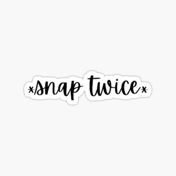 "snap twice (cursive) - Wednesday Addams" Sticker for Sale by ...