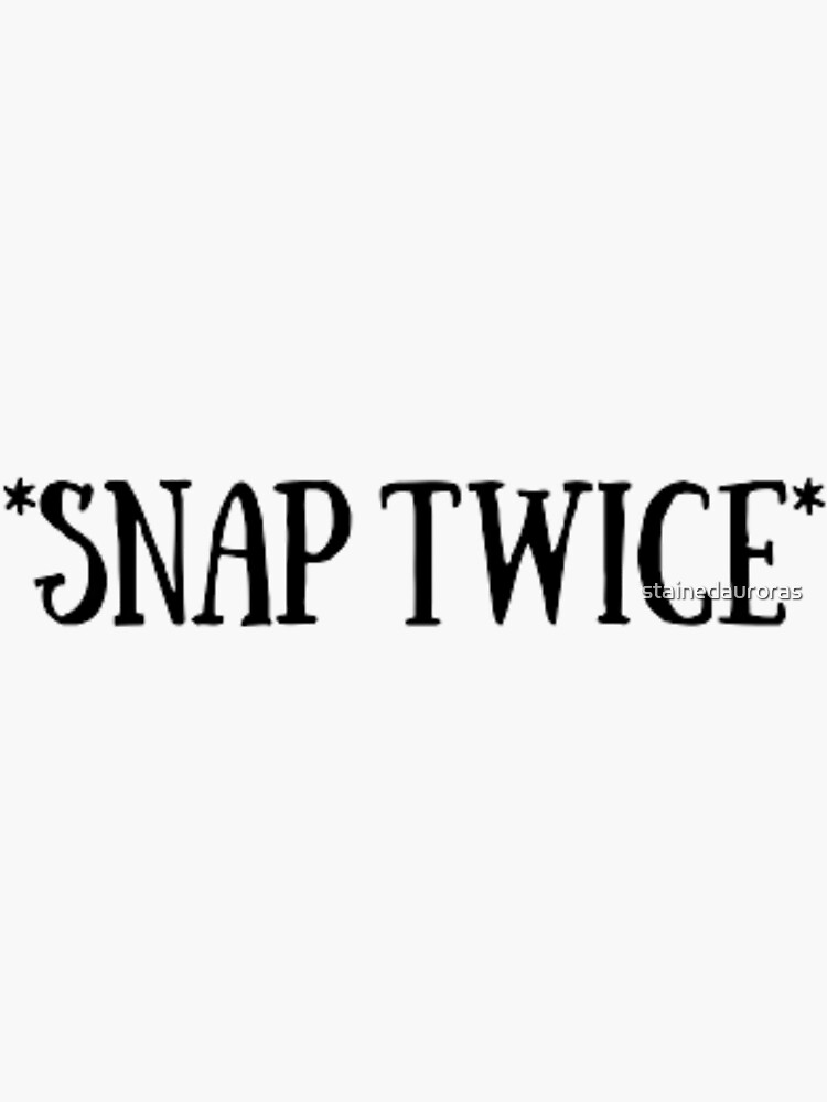"snap twice (print) - Wednesday Addams" Sticker for Sale by ...
