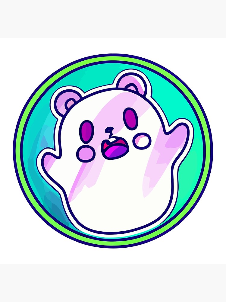 "Cute Ghost Bear Face" Poster for Sale by mirazooze | Redbubble