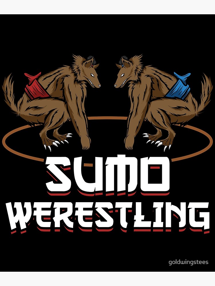 Póster «Sumo Wrestling, Funny Pun Halloween Sumo Wrestling Werewolf» de ...
