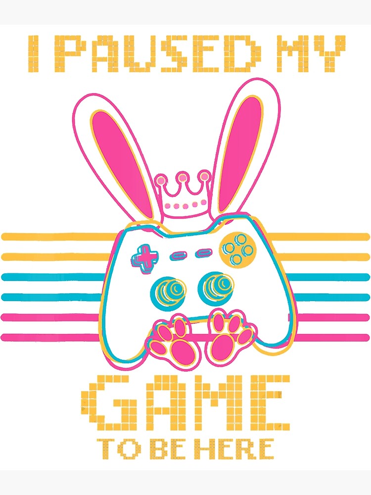 "Video Game Easter Bunny Gaming Controller Gamer Girls Kids" Poster for ...