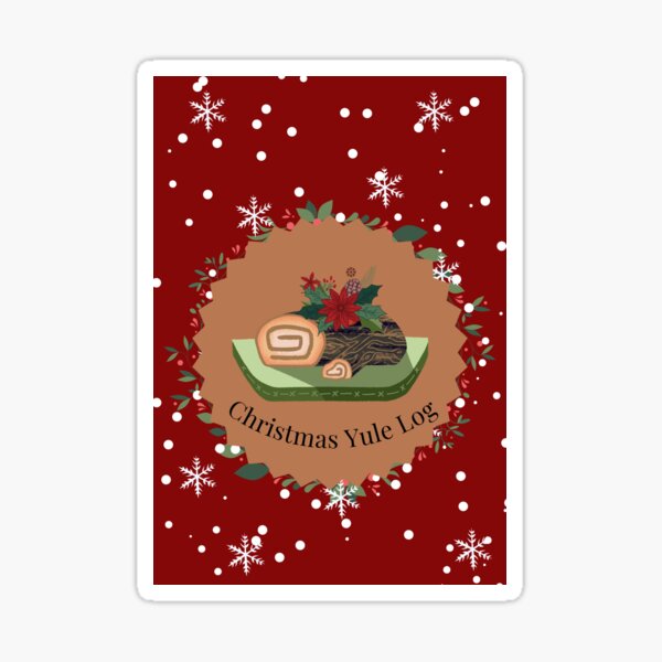 "Christmas Yule log Design" Sticker for Sale by MiniCooper27 | Redbubble