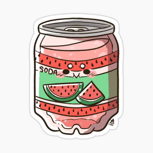 "Soda, watermelon " Sticker for Sale by Fawnranger | Redbubble