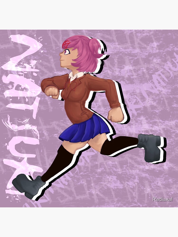 "NATSUKI RUNS!" Sticker for Sale by Radiaxal | Redbubble