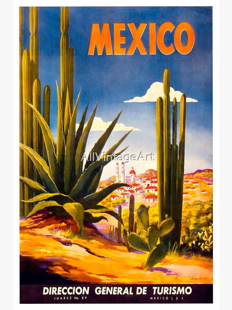"Vintage Mexico Travel Poster" Poster by AllVintageArt | Redbubble