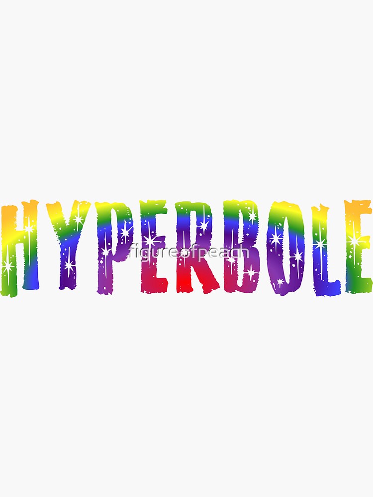 "Hyperbole" Sticker for Sale by figureofpeach | Redbubble