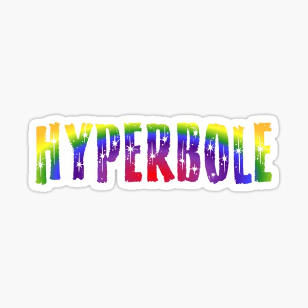 "Hyperbole" Sticker for Sale by figureofpeach | Redbubble