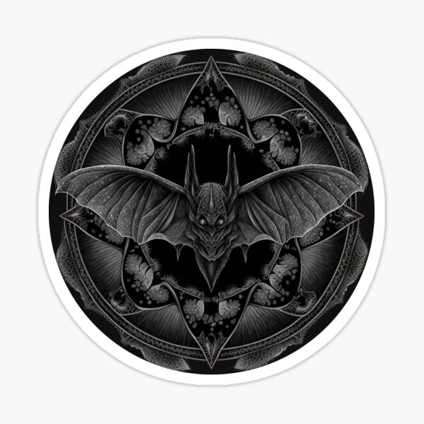 "AI Generated Art Dark Gothic Black Bat" Sticker for Sale by ...