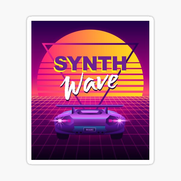 "Synthwave Aesthetic" Sticker for Sale by MaiZephyr | Redbubble