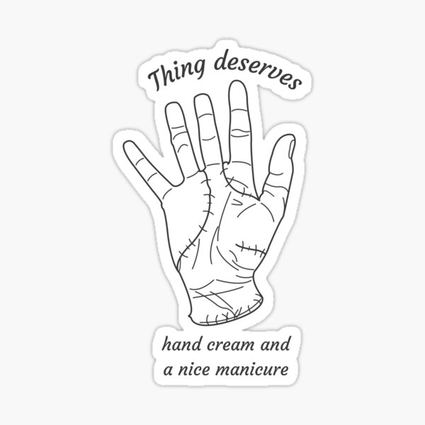 001 Thing The Loyal Hand Wednesday Addams Sticker For Sale By