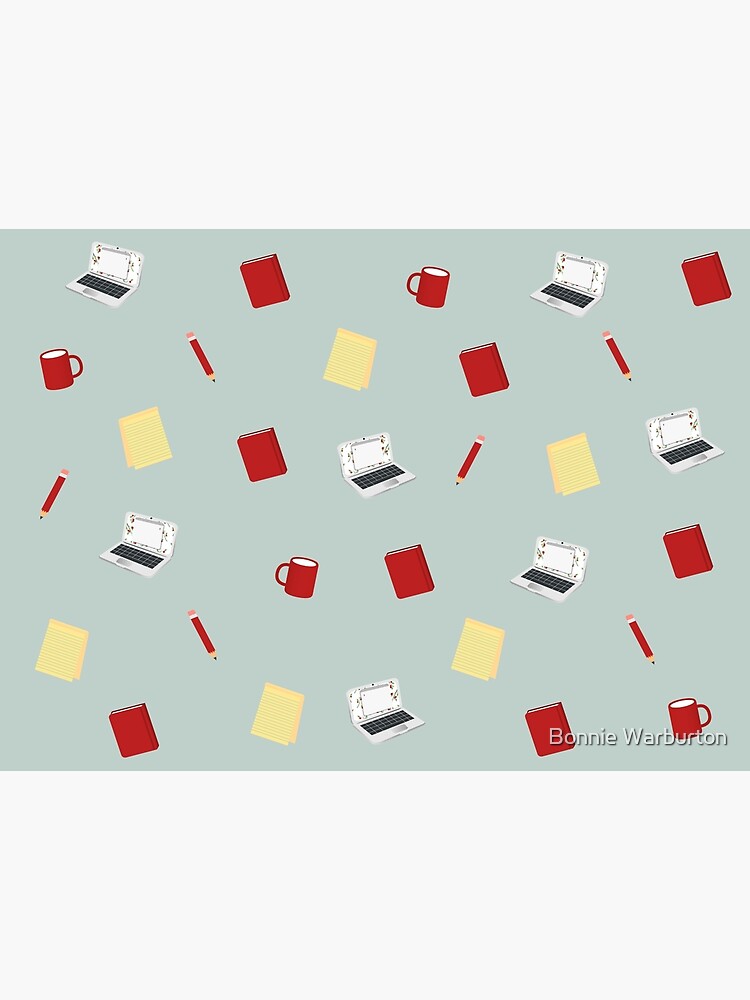 "Red Writing Hood (Muster)" Metallbild von Bonjamin | Redbubble