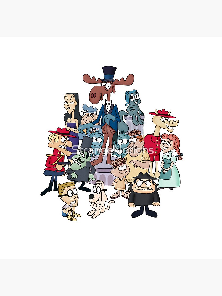 Tribute to Jay Ward Cartoons: Rocky, Bullwinkle, and Friends Pin Button ...