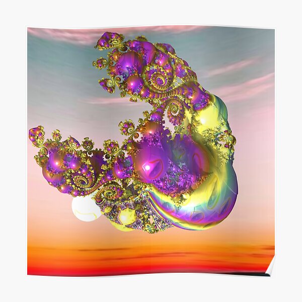 "Flying Spiral Object" Poster for Sale by Vagador | Redbubble