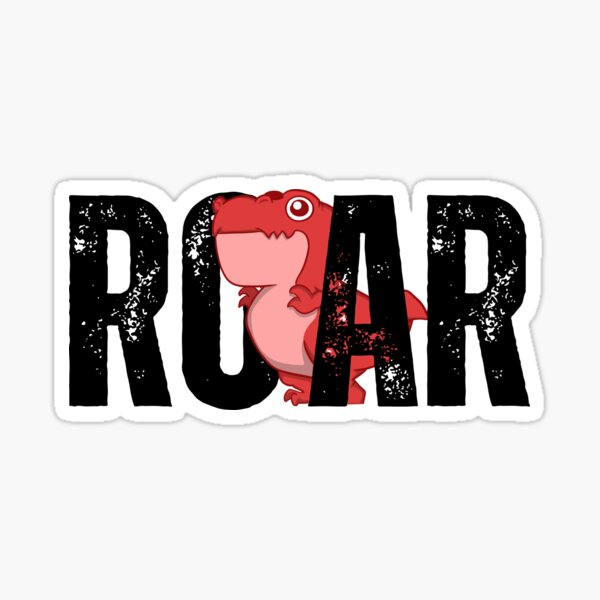 "Roar - Red Tyrannosaurus Rex" Sticker for Sale by tmyb | Redbubble