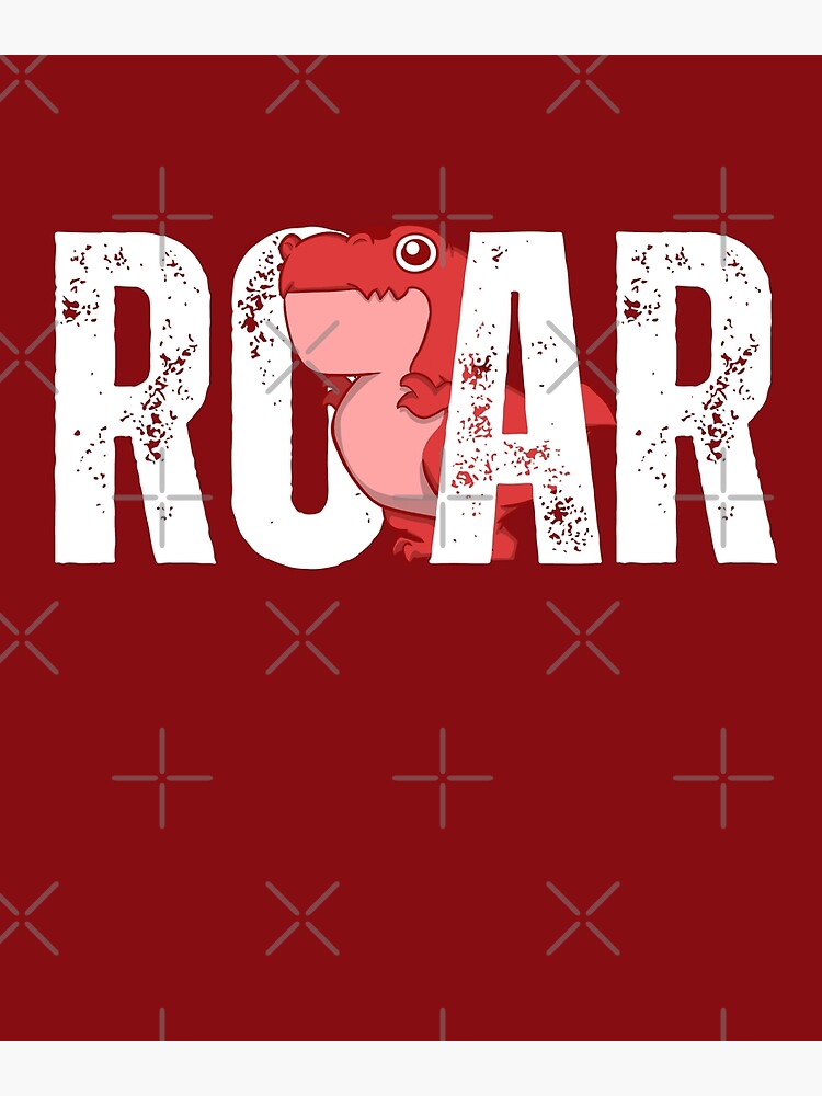 "Roar - Red Tyrannosaurus Rex" Poster for Sale by tmyb | Redbubble
