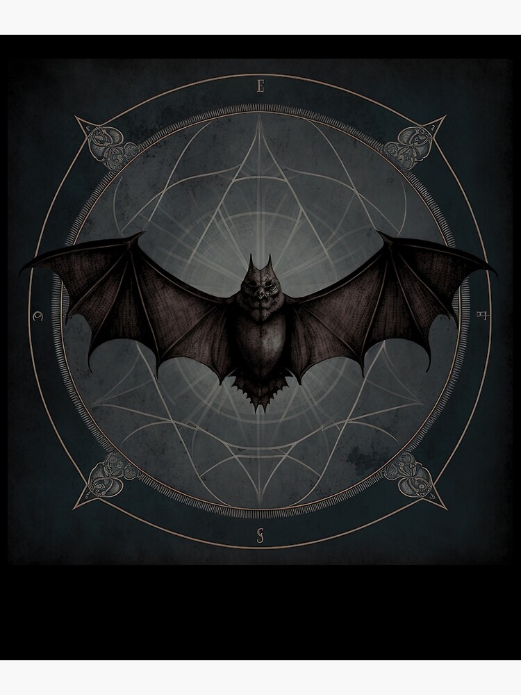 "AI Generated Art Dark Pagan Gothic Black Bat" Poster for Sale by ...