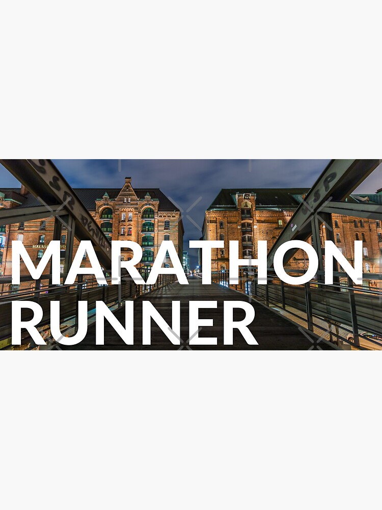 "Marathon Runner" Sticker for Sale by RunnersHigh-- | Redbubble