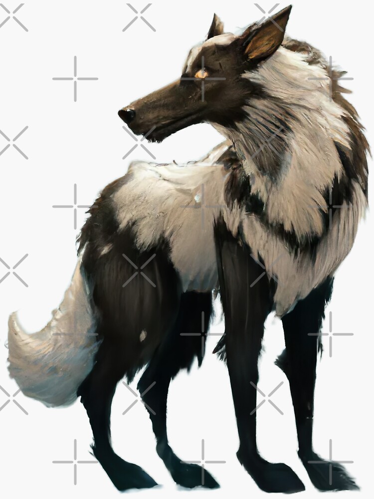 "Sacred wolf" Sticker for Sale by betes-etranges | Redbubble