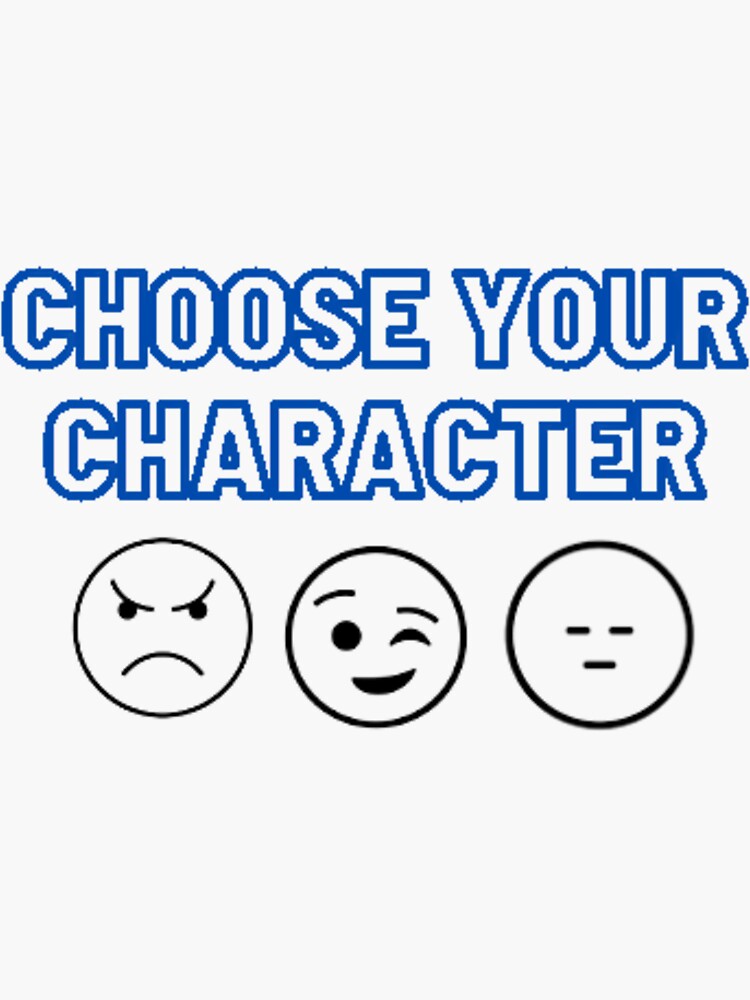 "choose your character by Gabrich1" Sticker for Sale by Gabrich1 ...