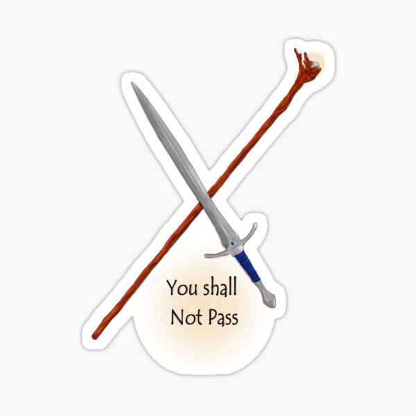 "You Shall Not pass" Sticker for Sale by Themys24 | Redbubble