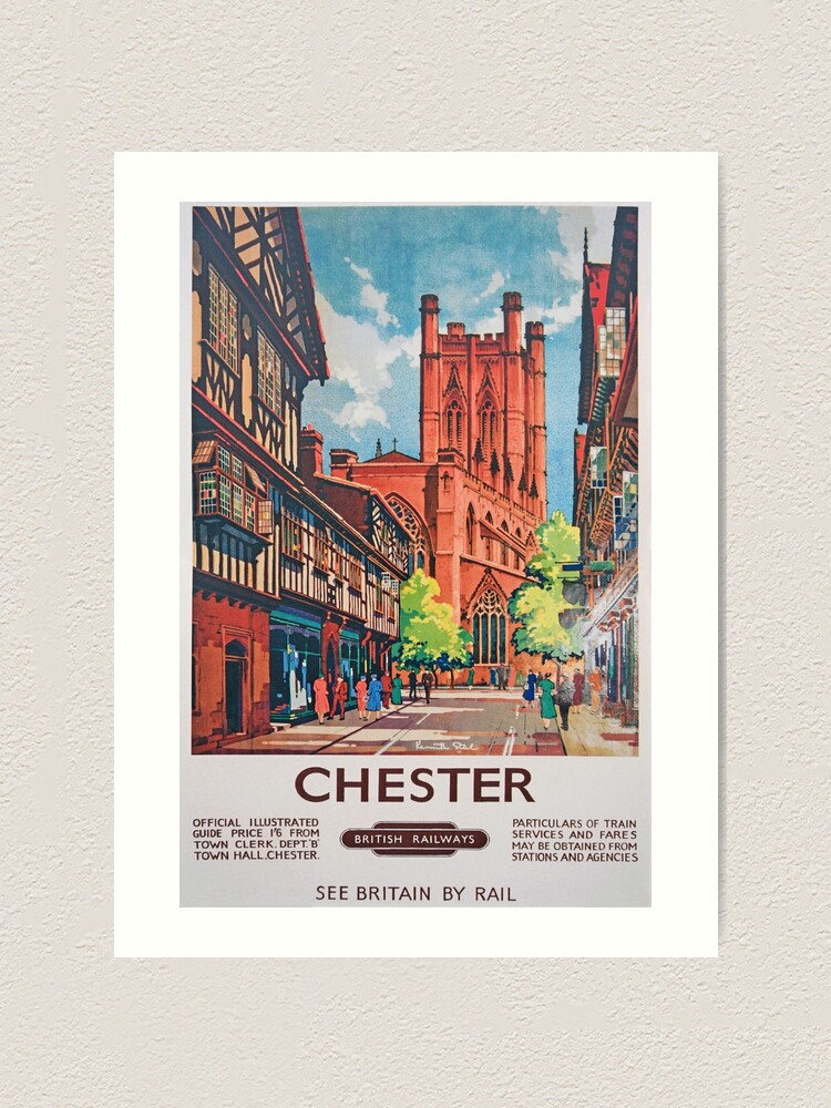 "Vintage Railway poster advertising Chester" Art Print for Sale by ...