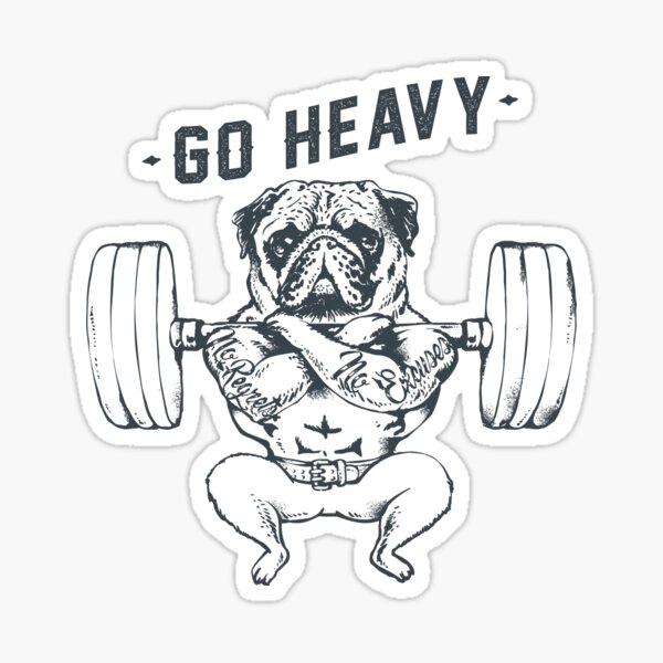 "GO HEAVY" Sticker for Sale by Huebucket | Redbubble