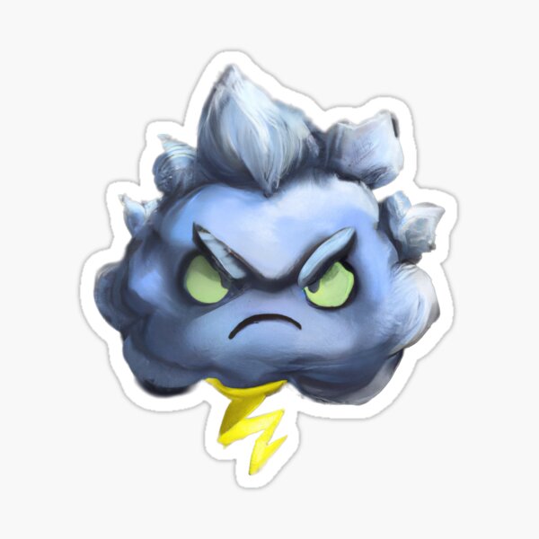 "Do I strike you as being in a good mood? Angry storm cloud." Sticker ...