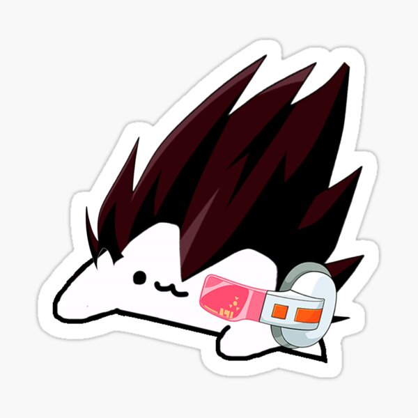 " Bongo cat vegeta" Sticker for Sale by Otivoidde | Redbubble